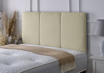 Alton Chenille 2ft6 Small Single 24" Headboard - Cream