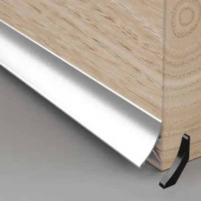 Aluminium 32mm Rain Deflector With Face Fixed Bottom Door Strip Stormguard