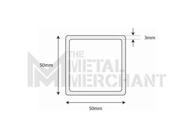 ALUMINIUM BRICKLAYING PROFILE 50mm (H)x 50mm (W) x 3000 - PAIR
