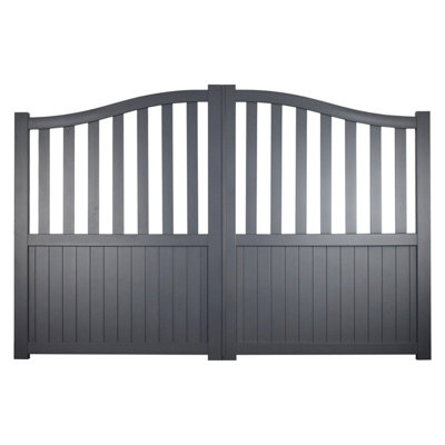 Aluminium Double Swing Gate 4000x1800mm Grey