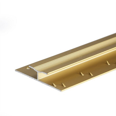 ALUMINIUM DUAL EDGE COVER CARPET TO CARPET - GOLD