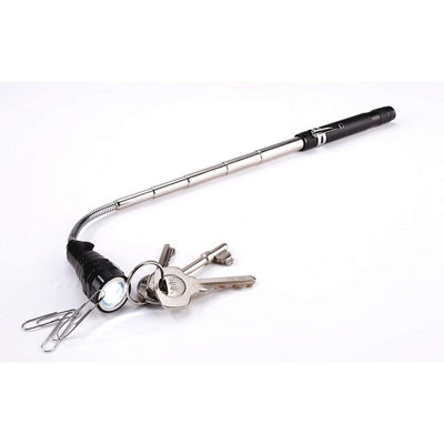 Aluminium Extending Telescopic Torch with Triple LED Light and Magnetic ...
