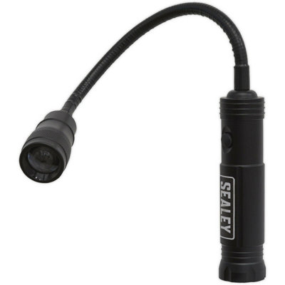 Aluminium Magnetic Flexi-Head Light - Battery Powered - Flexible LED ...