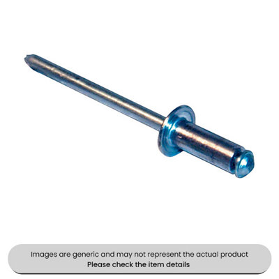 Aluminium Open Type Rivets Standard Flange 4.0X12.0MM Pack Qty 500