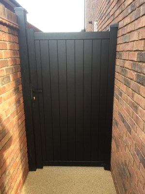 Aluminium Pedestrian Garden Gate 950x1800mm Black
