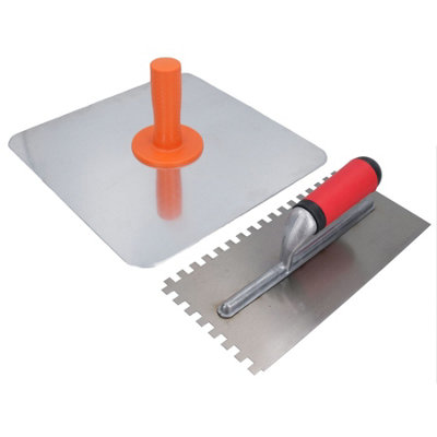 ALUMINIUM PLASTERERS PLASTERING HAWK BOARD + 8MM SQUARE NOTCHED FLOAT ...