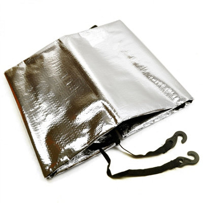 Aluminium Polyethylene Windscreen Protector Ice / Snow / Heat Cover SIL204