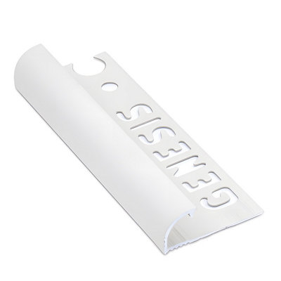 Aluminium Quadrant Tile Trim EAQ 2.5m Genesis Edge Protector White, 6mm ...