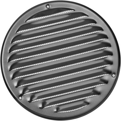 Aluminium Round Air Vent Grille 160mm / 199mm with Fly Screen