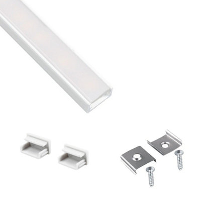Aluminium Surface Profile 2M For LED Light Strip With Opal Cover ...