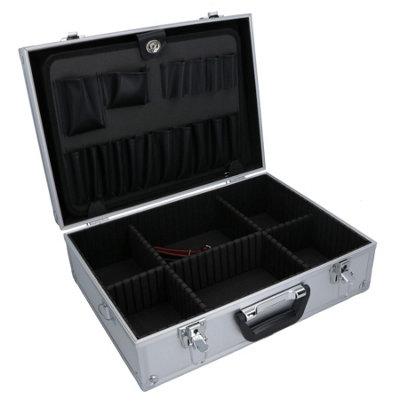 Aluminium Tool Case Box Storage Holder Organiser With Handle + Shoulder ...