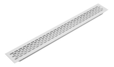 Aluminium vent grill kitchen plinth / worktop heat - aluminium - 480x60