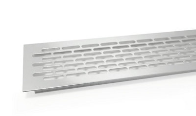 Aluminium vent grill kitchen plinth / worktop heat - chrome - 480x80 ...