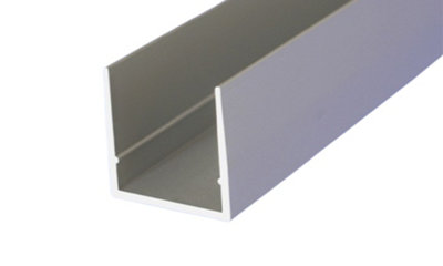 Aluminum anodised equal-sided channel U-shape section grooved bar, U ...