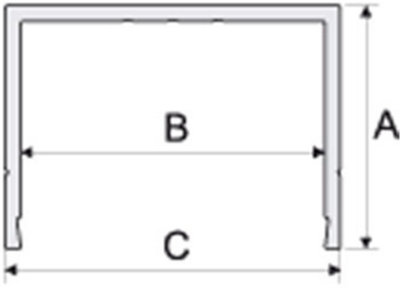 Aluminum anodised equal-sided channel u-shape section grooved bar, U ...