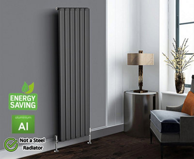 Aluminum Designer Vertical Radiator Compatible with Heat pump. Optima ...