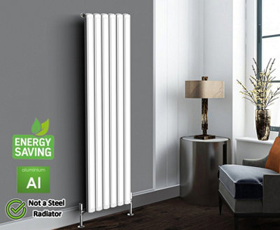 Aluminum Designer Vertical Radiator Compatible with Heat pump. Optima ...
