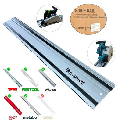 Aluminum Plunge Saw Guide Rail 1.0m 1000mm 39" - Suits Makita Festool ...