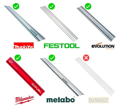 Aluminum Plunge Saw Guide Rail 1.5m 1500mm 59" - Suits Makita Festool ...