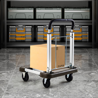 Aluminum Portable Platform Trolley with Extendable Base and Adjustable ...