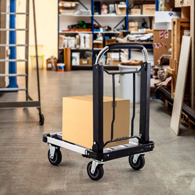 Aluminum Portable Platform Trolley with Extendable Base and Adjustable ...