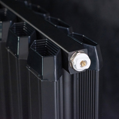 Aluminum Radiator Compatible with Heat pump. Model "Onyx" Black. 1000 ...