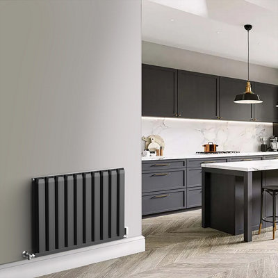 Aluminum Radiator Compatible with Heat pump. Model "Onyx" Black. 1000 ...
