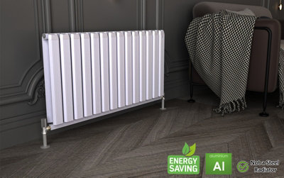 Aluminum Radiator Compatible with Heat pump. Model "Onyx" White. 1000 ...