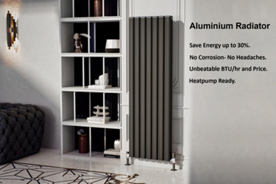 Aluminum Vertical Radiator Compatible with Heat pump. Model "Vertical ...