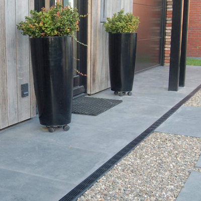 Alusthetic Black Aluminium Threshold Drainage Channel - Driveway Patio ...