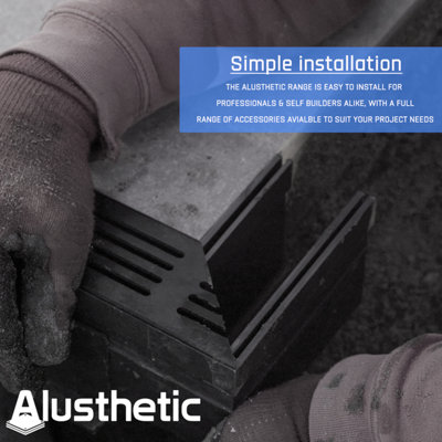 Alusthetic Drainage Channel End Cap - Shallow Range