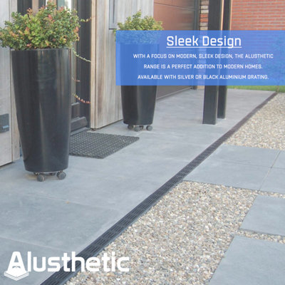 Alusthetic Drainage Channel End Cap - Shallow Range