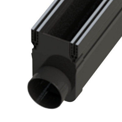 Alusthetic Threshold End Cap With 50mm Outlet - Driveway Patio Garden ...
