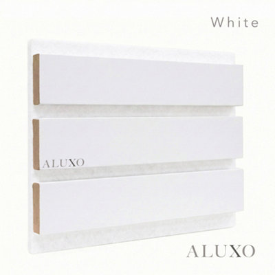 ALUXO Panelux™ Pro Wide White Coloured Wall Panel White Felt Backing ...