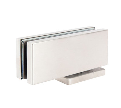 Alva self-closing corner fitting EN5, brushed stainless steel