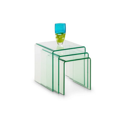 Amalfi Bent Glass Nest Of Tables