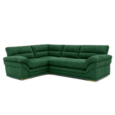 Amalfi Claude Right Hand 2 Piece Corner Sofa in Green