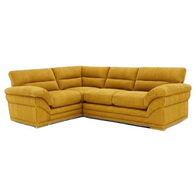 Amalfi Claude Right Hand 2 Piece Corner Sofa in Mustard