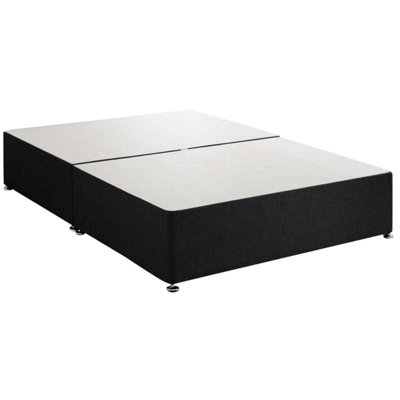 Amara Divan Base Only - Chenille Fabric, Black Color, Non Storage