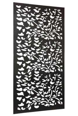 Amarelle Extra Large Metal Leaf design Decorative Garden screen 120cm X ...