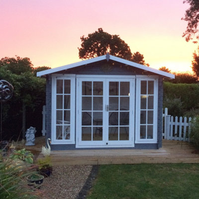 Amarrillo 10x20ft Premium Corner Log Cabin with Inside and Outside areas
