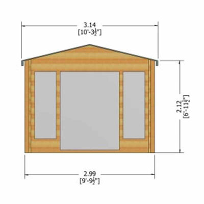 Amarrillo 10x20ft Premium Corner Log Cabin with Inside and Outside areas