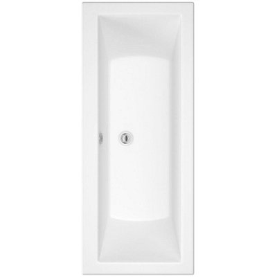 Amaze 1800 x 800mm Acrylic Square Edged Double Ended White Straight ...