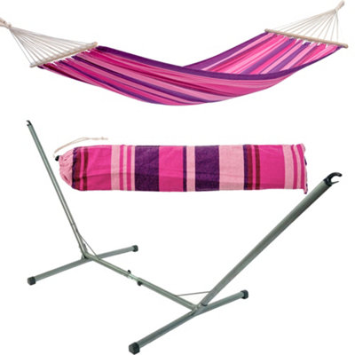 Amazonas Spreader Bar Tonga Hammock Metal Stand Set Candy | DIY at B&Q