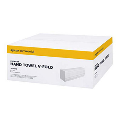 AmazonCommercial Singlefold (V-Fold / ZZ-Fold) Paper Hand Towels, 2-ply ...
