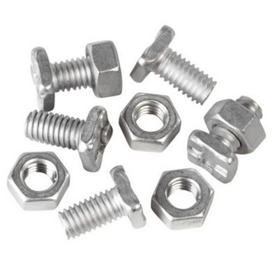 AMBADOR BOLTS & NUTS (PACK OF 20) SILVER (ONE SIZE)