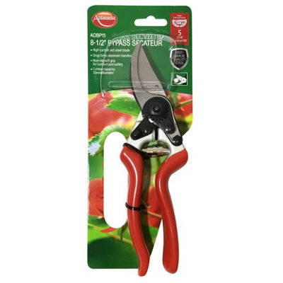 Ambador Comfy Handle Byp Pruner Silver/Black/Red (One Size) | DIY at B&Q