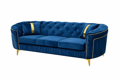 Ambassador Panel Sofa Luxury Design With Metal Trim Accents - Add ...