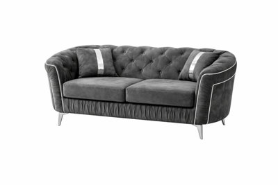 Ambassador Panel Sofa Luxury Design With Metal Trim Accents - Doorstep ...