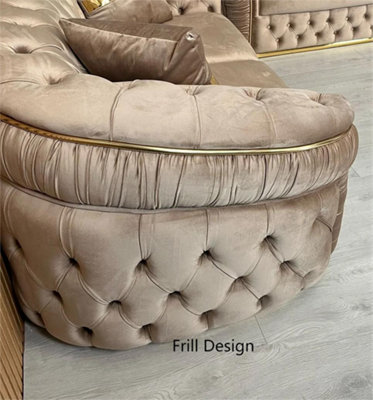 Ambassador Sofa Chesterfield Toronto Metal Trim Fabric - Frill Design ...